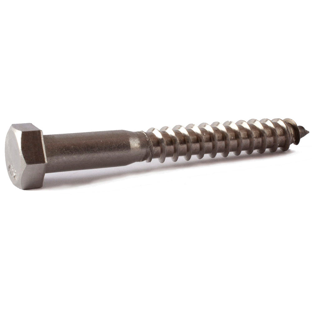 1/4 x 4 Hex Lag Screw 316 (A4) Stainless Steel – FMW Fasteners