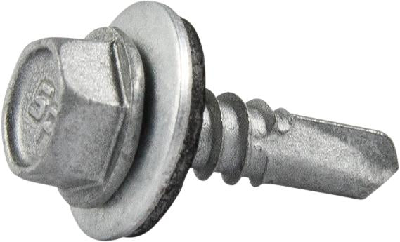 10-16 x 3/4 Hex Washer Head Self Drilling Screw TEK 3 with Neo Washer ...