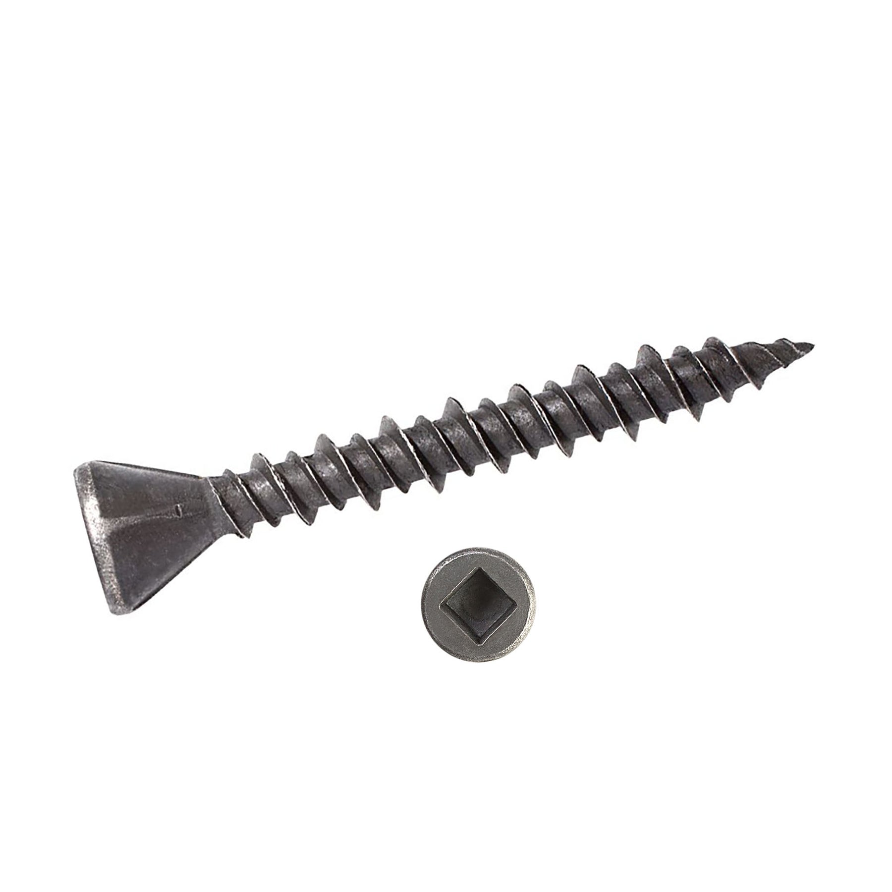 #7 x 1 1/4 Simpson Square Trim Head MTH Underlayment Screw Gray Phosph ...